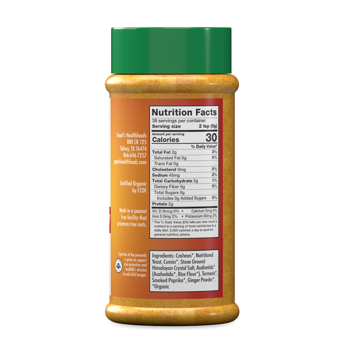 Smoky Cashew Rawmesan® 8oz – Gopal's Healthfoods